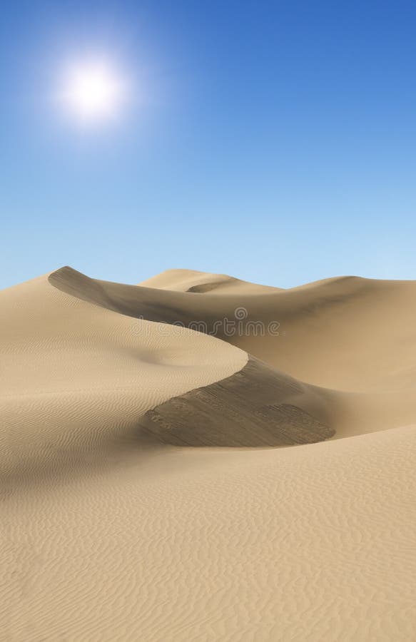 Gold desert. Sunny day. stock photo. Image of clouds - 23754528