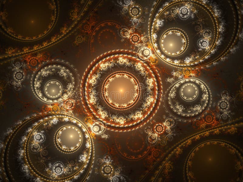 Gold detailed clockwork stock illustration. Illustration of decorative ...