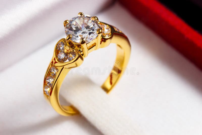 Gold diamond ring stock image. Image of marriage, gold - 83411433