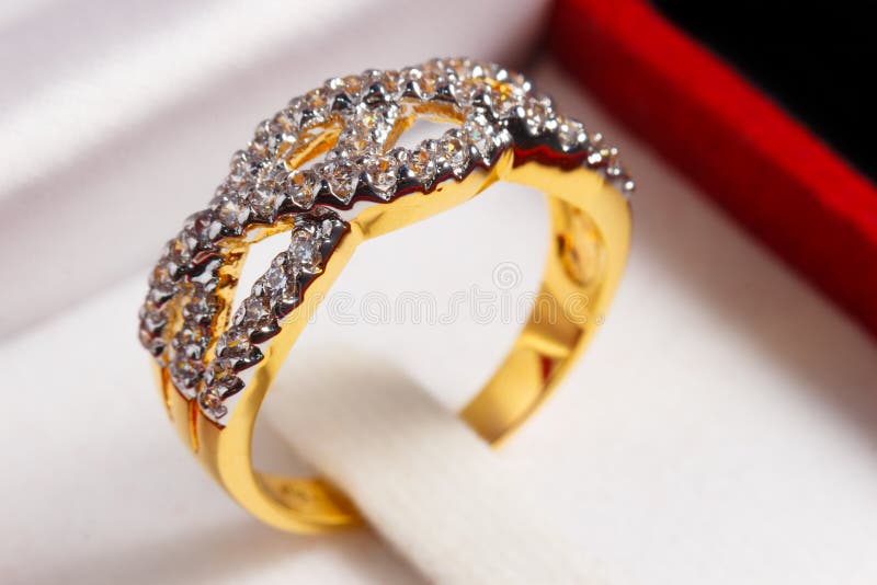 Gold diamond ring stock image. Image of love, jewelery - 86146589
