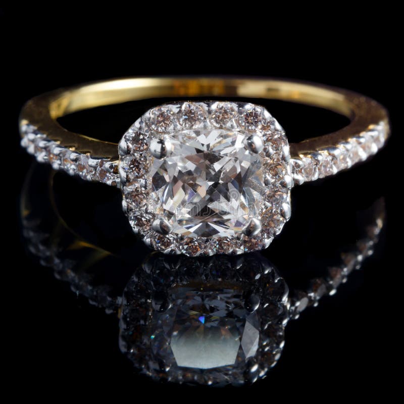 Gold diamond ring stock photo. Image of isolated, diamond - 81885510
