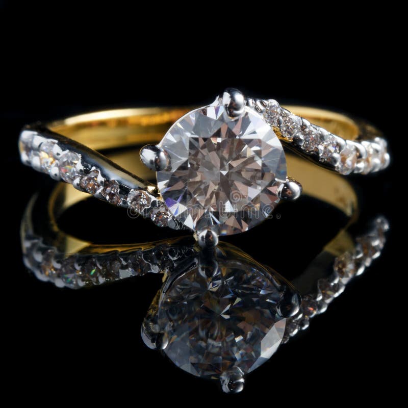 Gold diamond ring stock image. Image of gold, isolated - 85221903