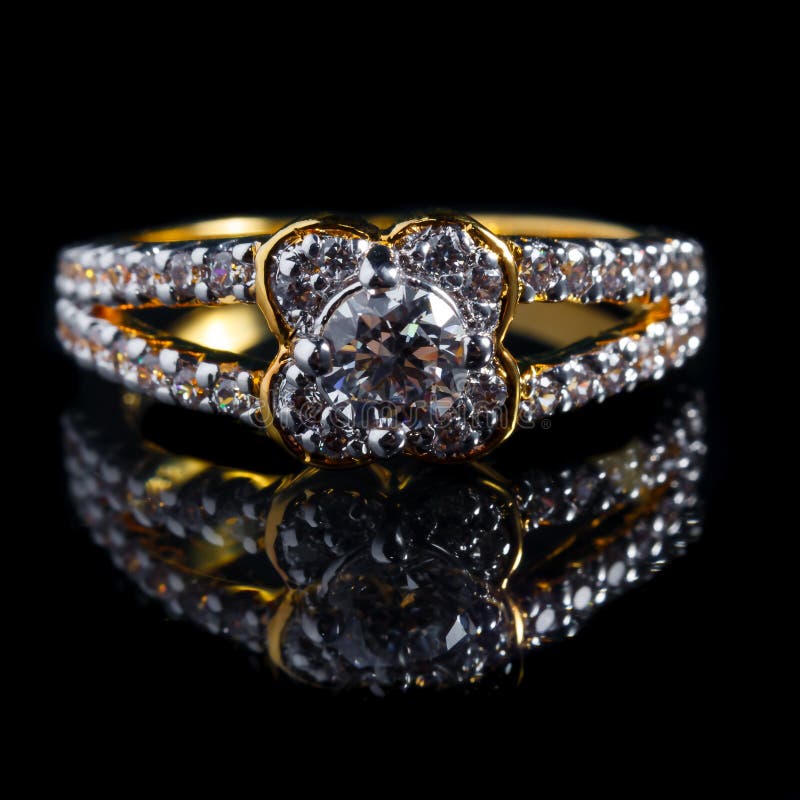 Gold diamond ring stock image. Image of jewellery, gift - 85739293