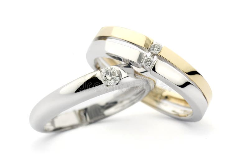Gold diamond rings stock image. Image of sharp, faceted - 6995661