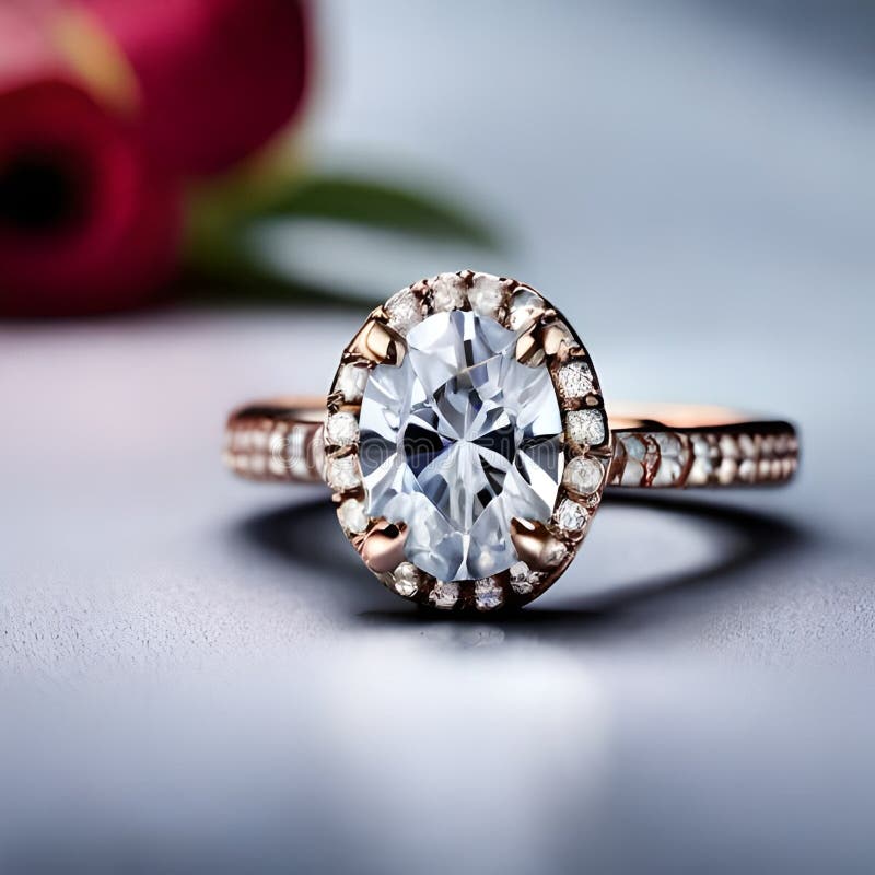 Gold and Diamond Rings with a Plain Background in a Box with an Exotic ...