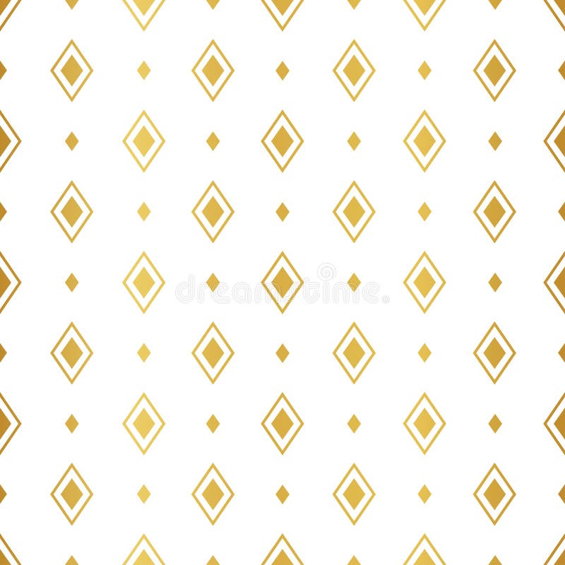 Gold Diamond Shape Seamless Background Stock Illustration ...