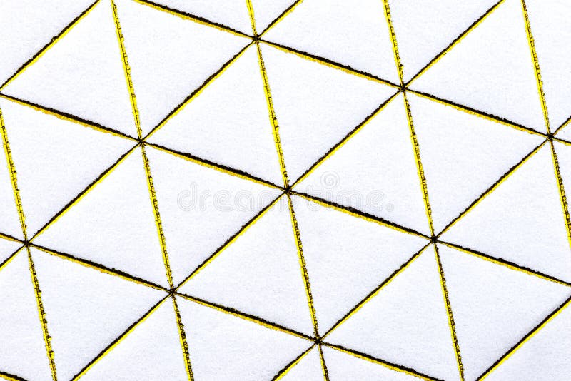 Gold Diamond and Triangle Shaped Lines Engraved on White Paper, Top ...