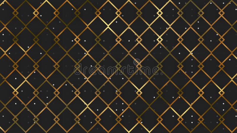 Gold Diamonds Grid Pattern on Black Background. Stock Footage - Video ...