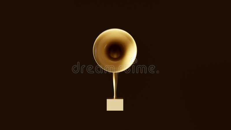 Gold Digital Gramophone stock illustration. Illustration of champagne ...