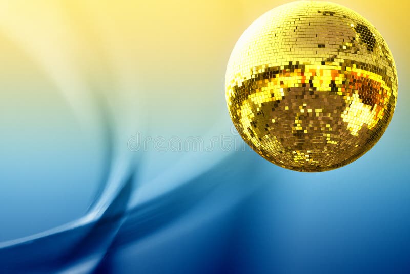 Gold disco ball stock photo. Image of music, fusion, nightclub - 10034334