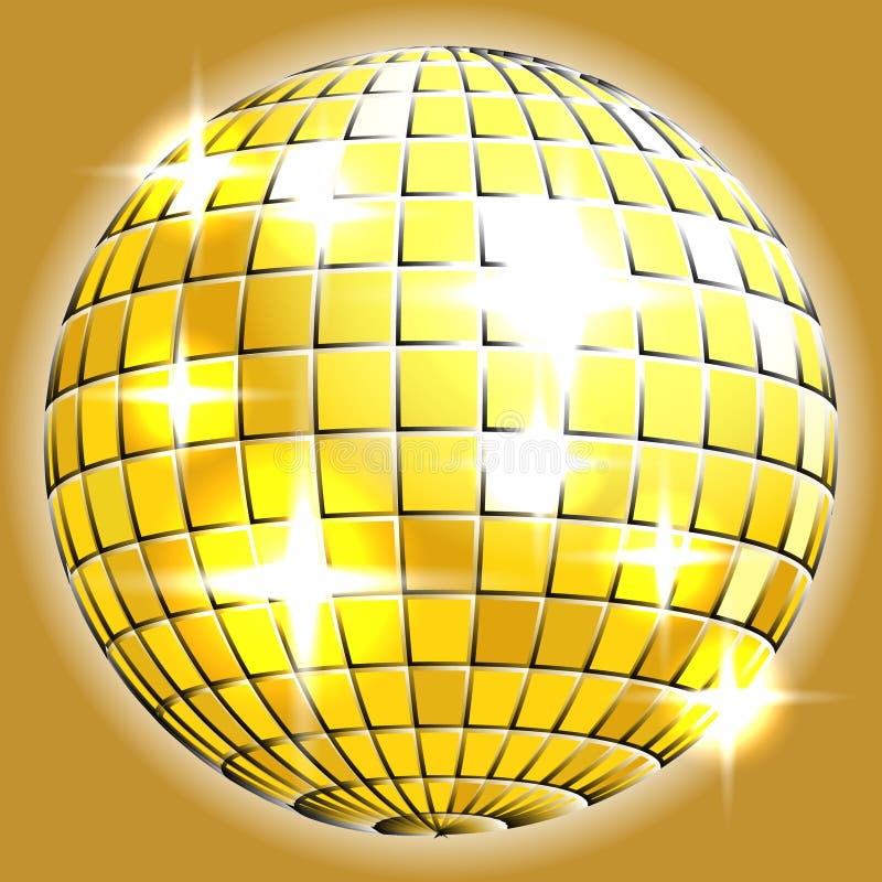 Gold disco ball stock vector. Illustration of backdrop - 72177014