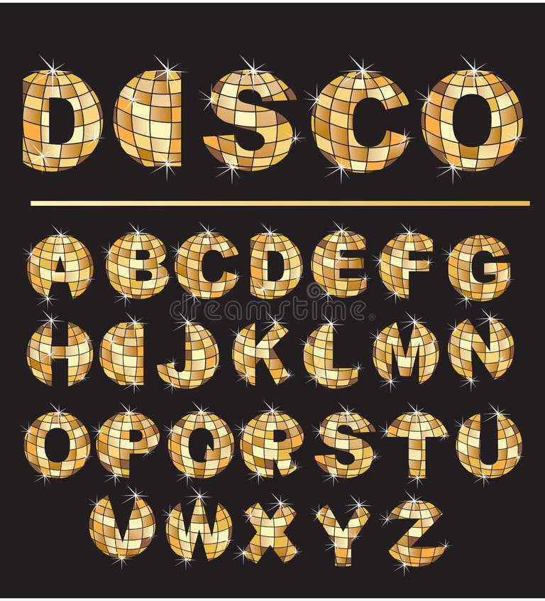 Disco Ball Letters Stock Illustrations – 102 Disco Ball Letters Stock ...
