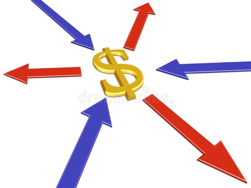 Frazzled Dollar Meter stock illustration. Illustration of paper - 8675440