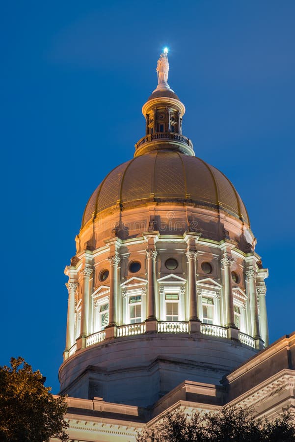 Gold Dome of Georgia Capitol Stock Image - Image of capitals, city ...