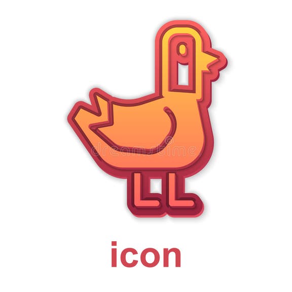 Gold Dove Icon Isolated on White Background. Vector Stock Illustration ...