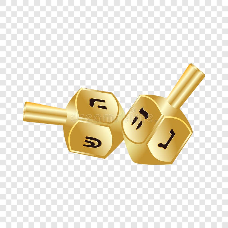 Gold Dreidel Icon, Realistic Style Stock Vector - Illustration of ...