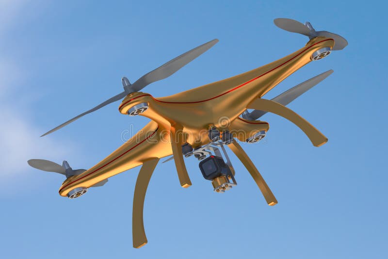 Military Drone. 3D Rendering Stock Illustration - Illustration of ...