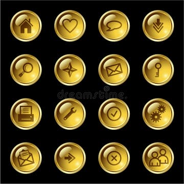 Gold Website Icons Stock Illustrations – 7,983 Gold Website Icons Stock ...