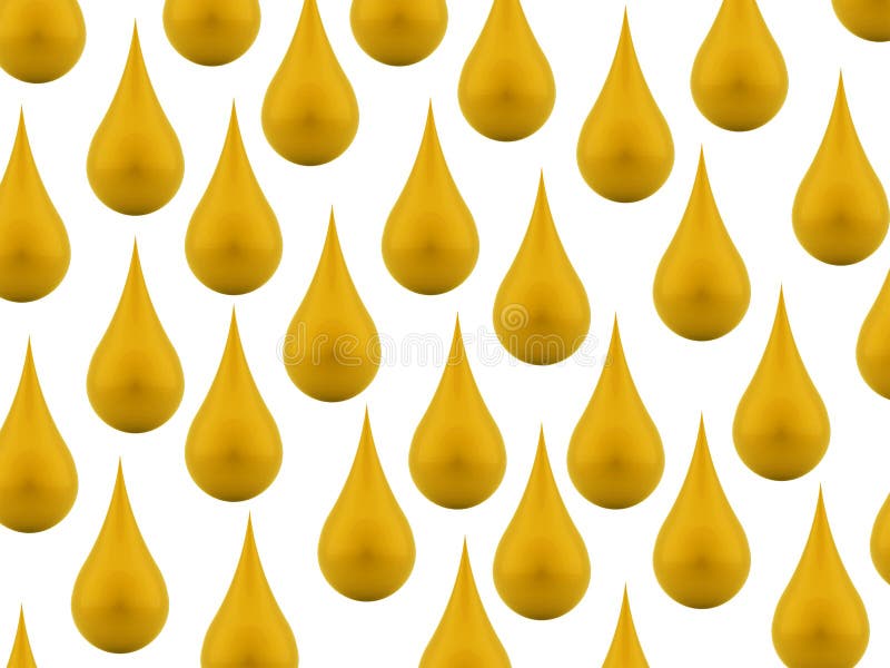 Gold drops on white stock illustration. Illustration of design - 41678570