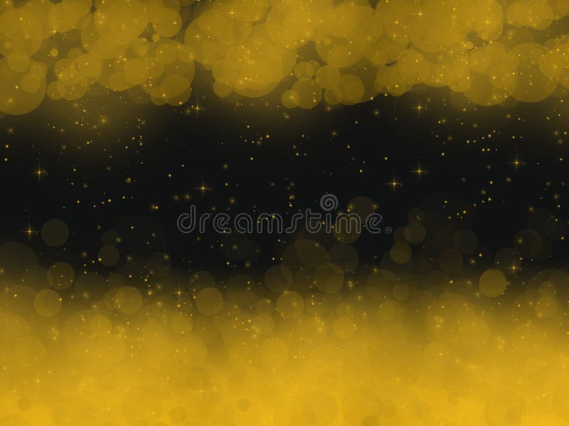 Gold Dust on Black Background, Place for Inscription Stock Illustration ...