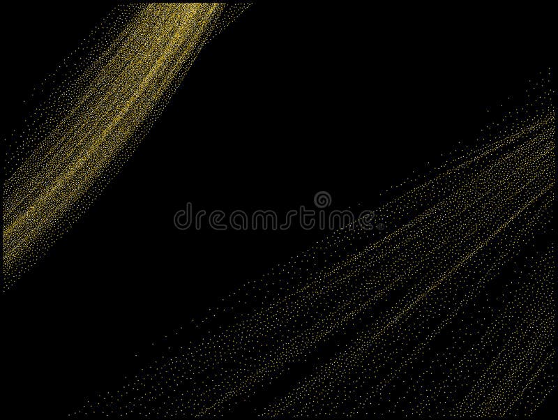 Gold Dust on a Black Background. Small Particles, Golden Glitter ...