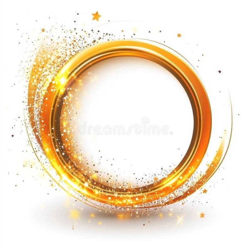 The Gold Dust Circle Has a Lot of Small Particles and Flickering Sparks ...