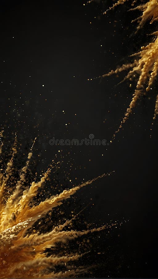Gold Dust and Glitter Splash Vertical Background Stock Illustration ...