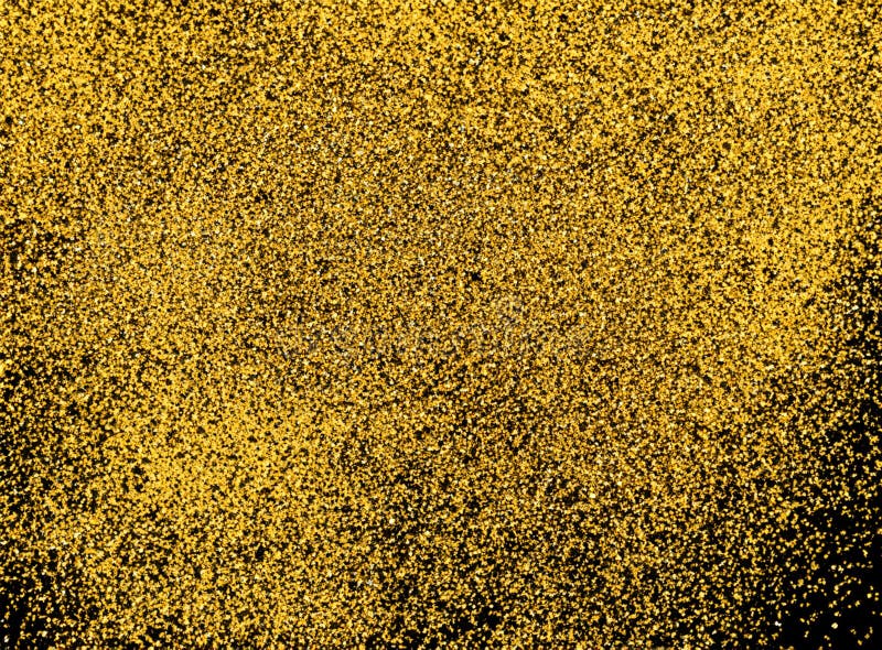 Gold Dust Overlay on a Black Background Stock Illustration ...