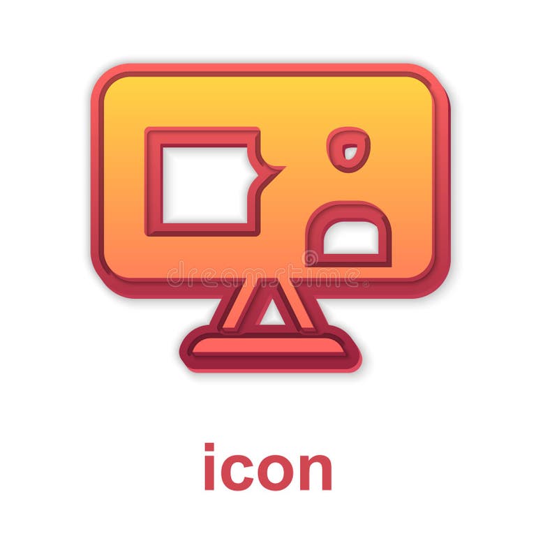 Gold E-learning of Different Foreign Languages Icon Isolated on White ...