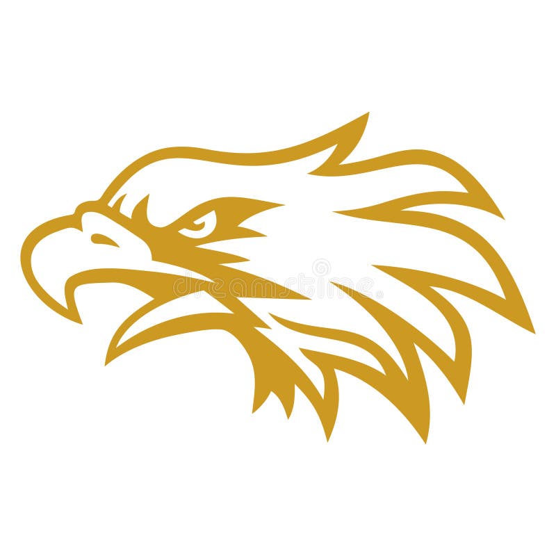 Gold Eagle Hawk Golden Falcon Bird Logo Design Vector Art Template ...