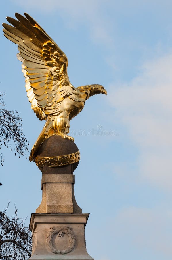 Gold Eagle in London stock photo. Image of royal, westminster - 82530388