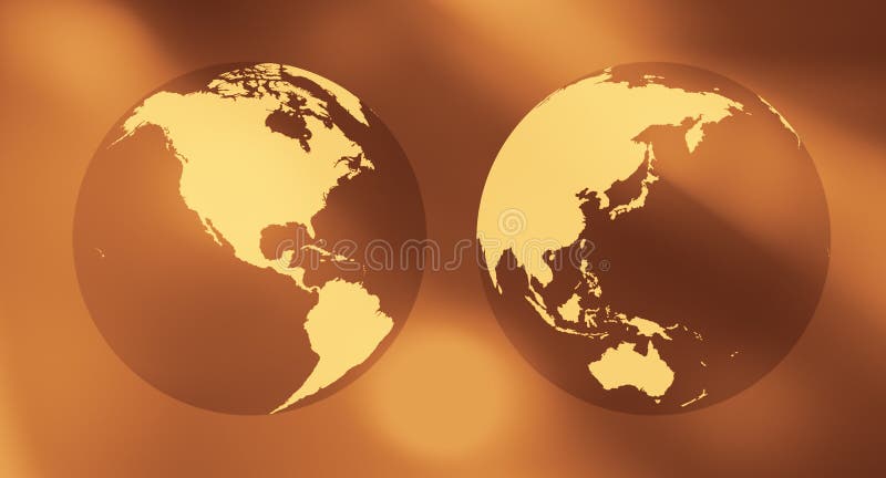 Gold Earth World Concept Background Stock Illustration - Illustration ...