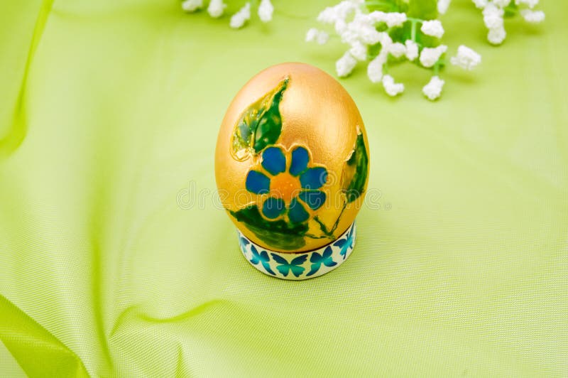 Gold Easter Eggs stock image. Image of corner, shiny, ribbon - 4118553