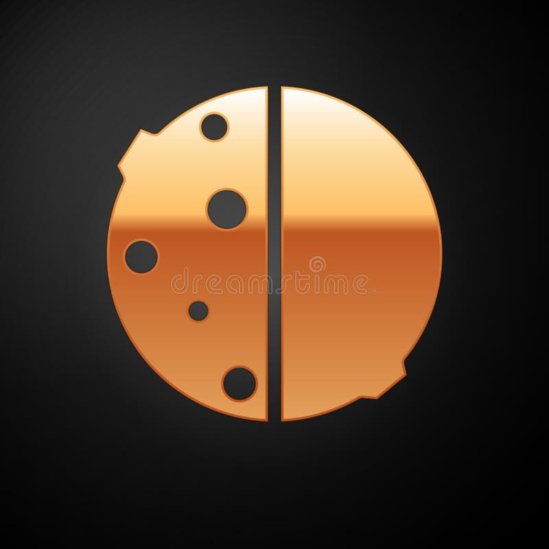 Gold Eclipse with Lens Flare. Isolated on Transparent Background Stock ...