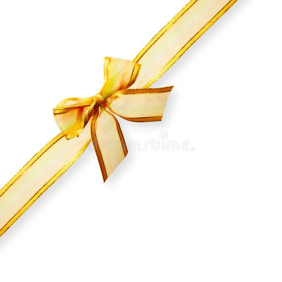 Gold Edged Ribbon and Bow stock image. Image of knotted - 27149585