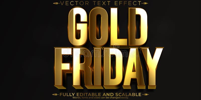 Gold Editable Text Effect, Editable Rich and Wealth Text Style Stock ...