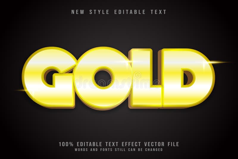 Gold Editable Text Effect Stock Illustrations – 2,755 Gold Editable ...