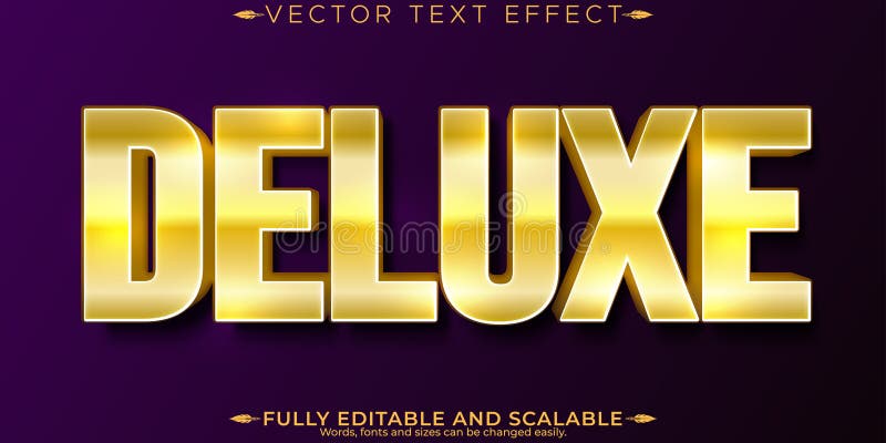 Gold Editable Text Effect, Editable Rich and Wealth Text Style Stock ...