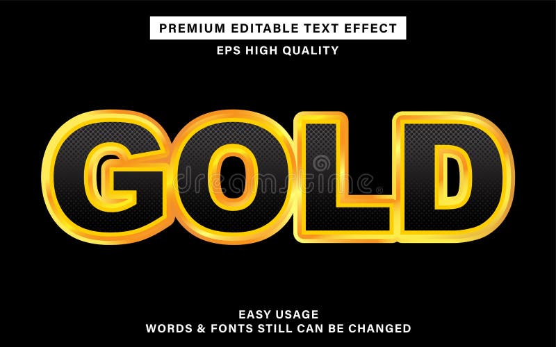 Editable Text Effect Gold Script Stock Illustrations – 363 Editable ...