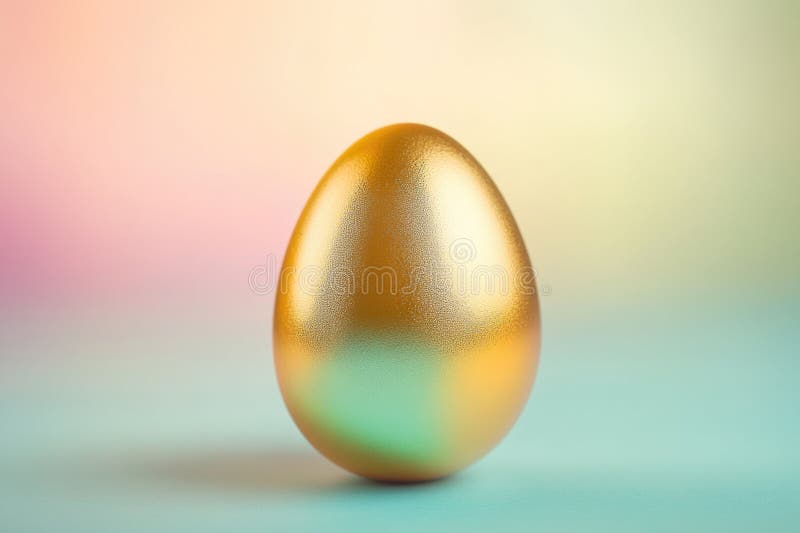 Gold Egg Sits Blue Surface Stock Photos - Free & Royalty-Free Stock ...