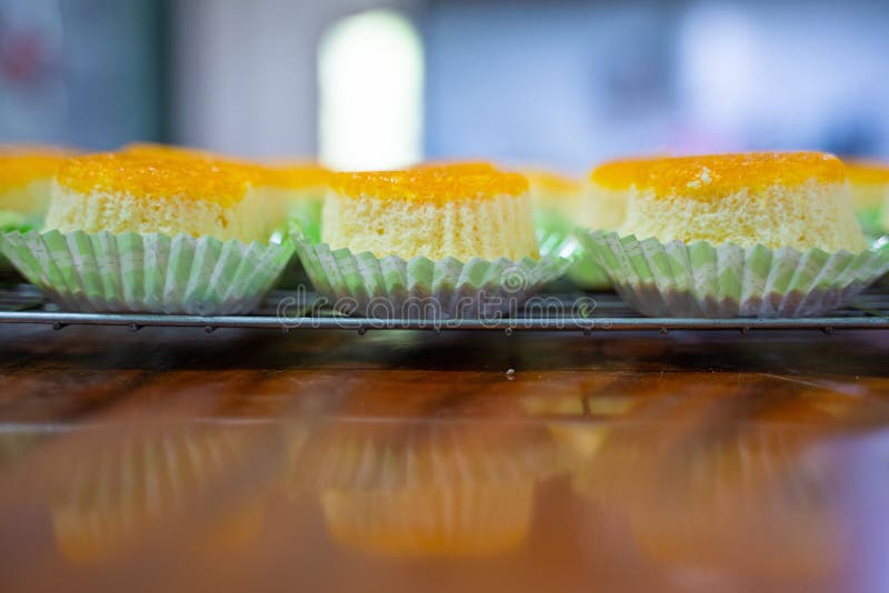 Gold egg yolk thread cakes stock image. Image of dessert - 137730857