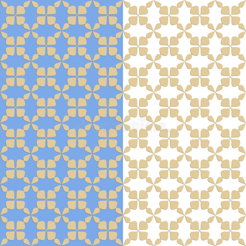 Gold Geometrical Decorative Ornamental Grid Seamless Pattern. White or ...