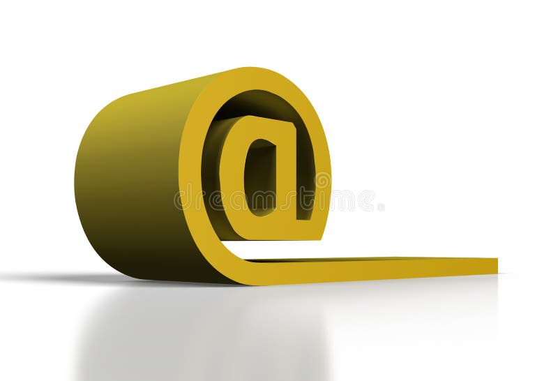 Gold Email Symbol stock illustration. Illustration of symbol - 5616530