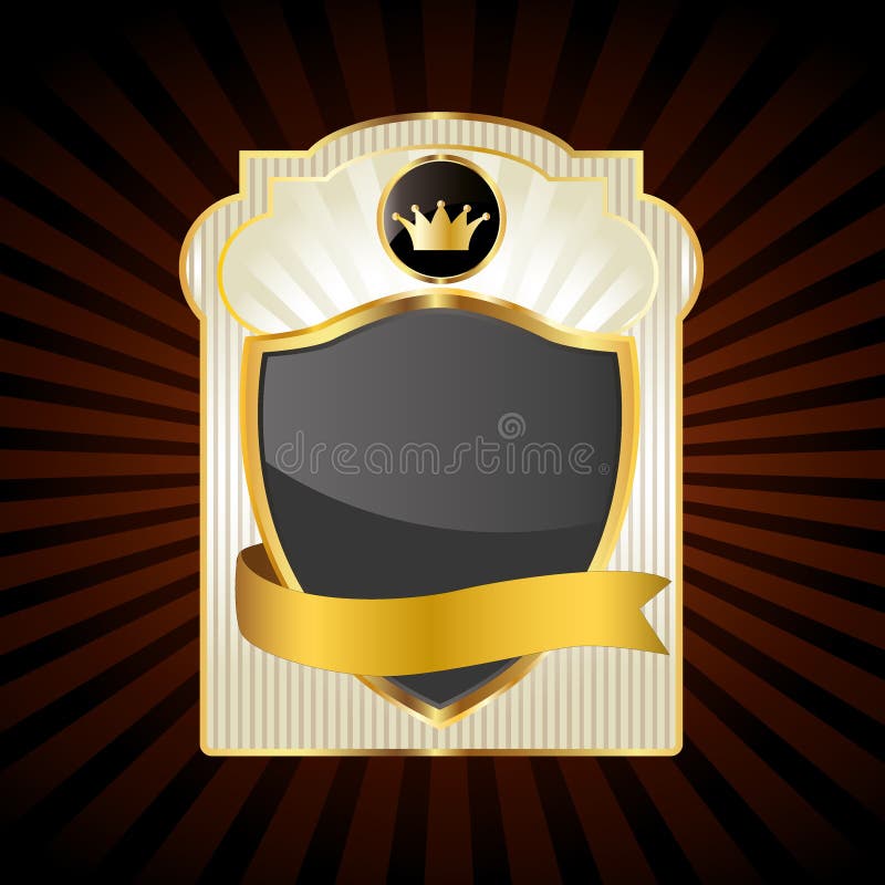 Gold emblem stock vector. Illustration of banner, emblem - 16700019