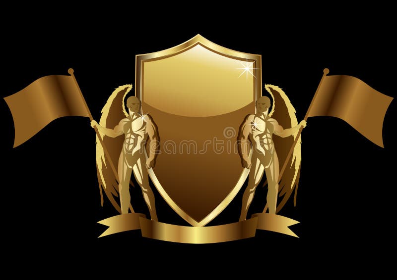 Gold Emblem stock vector. Illustration of design, armor - 21678316