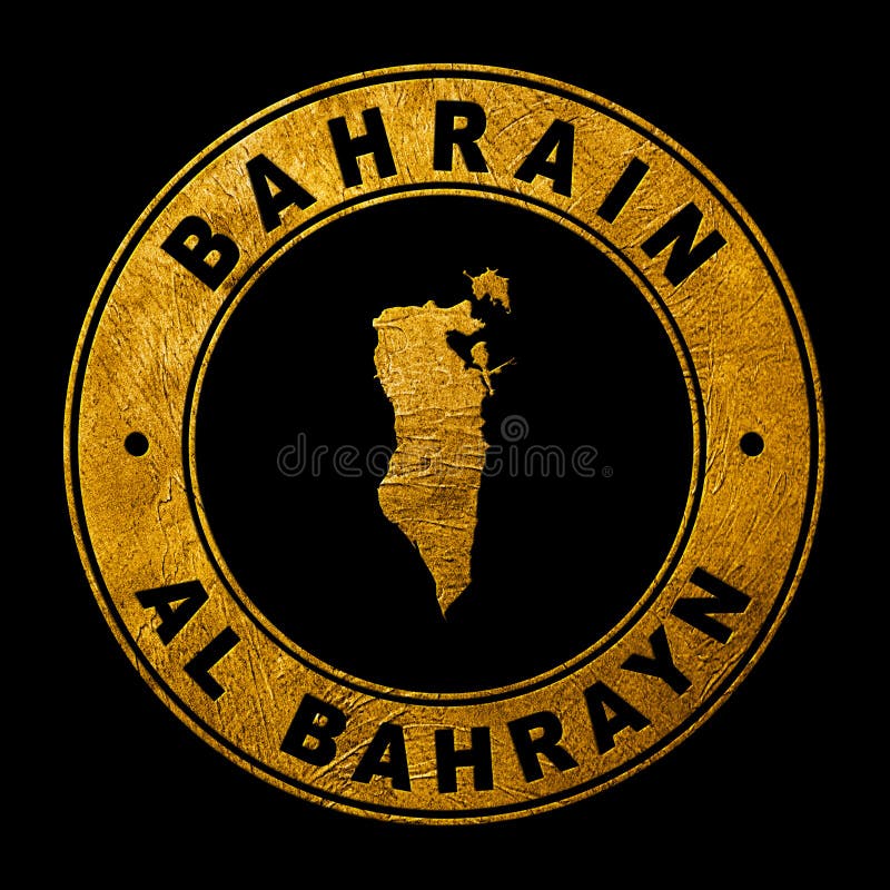 Bahrain Map, Stylish Location Icon with Bahrain Map and Flag Stock ...