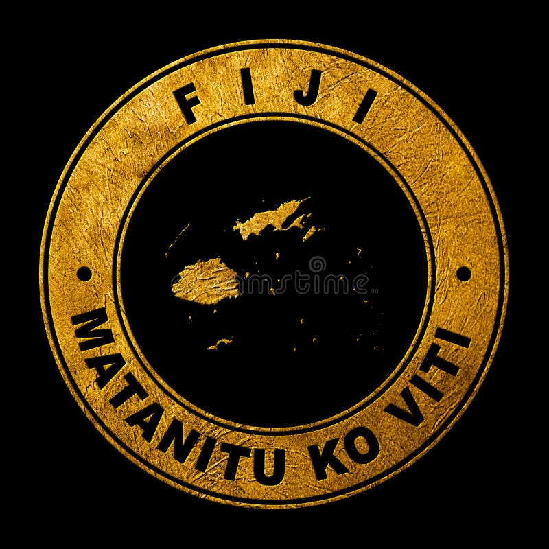 Fiji Map, Stylish Location Icon with Fiji Map and Flag Stock Vector ...
