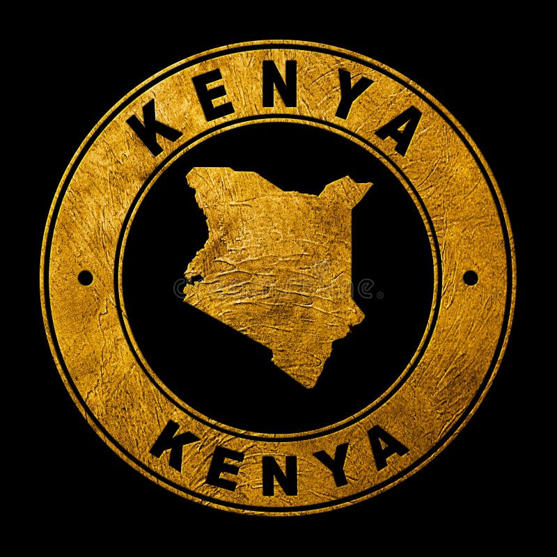 Kenya Map, Stylish Location Icon with Kenya Map and Flag Stock Vector ...