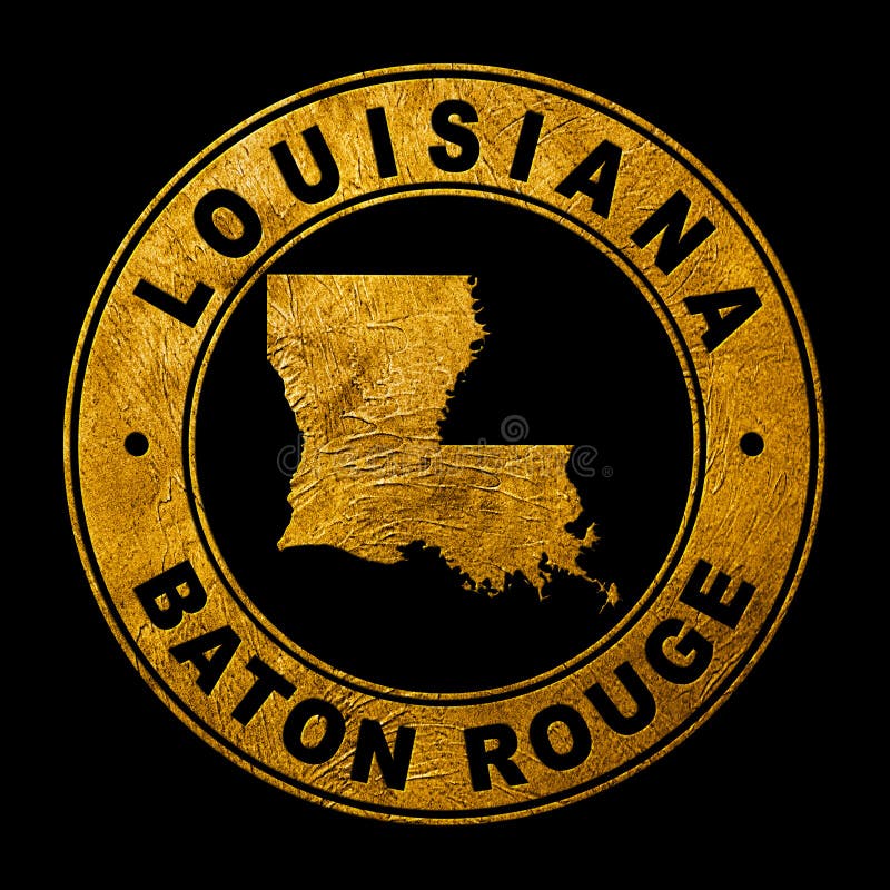Louisiana Map, Stylish Location Icon with Louisiana Map and Flag Stock ...