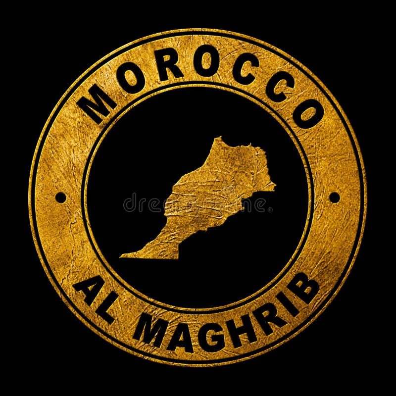 Morocco Map, Stylish Location Icon with Morocco Map and Flag Stock ...